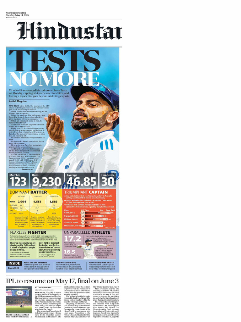 HT Delhi - 13 May 2025 | PDF