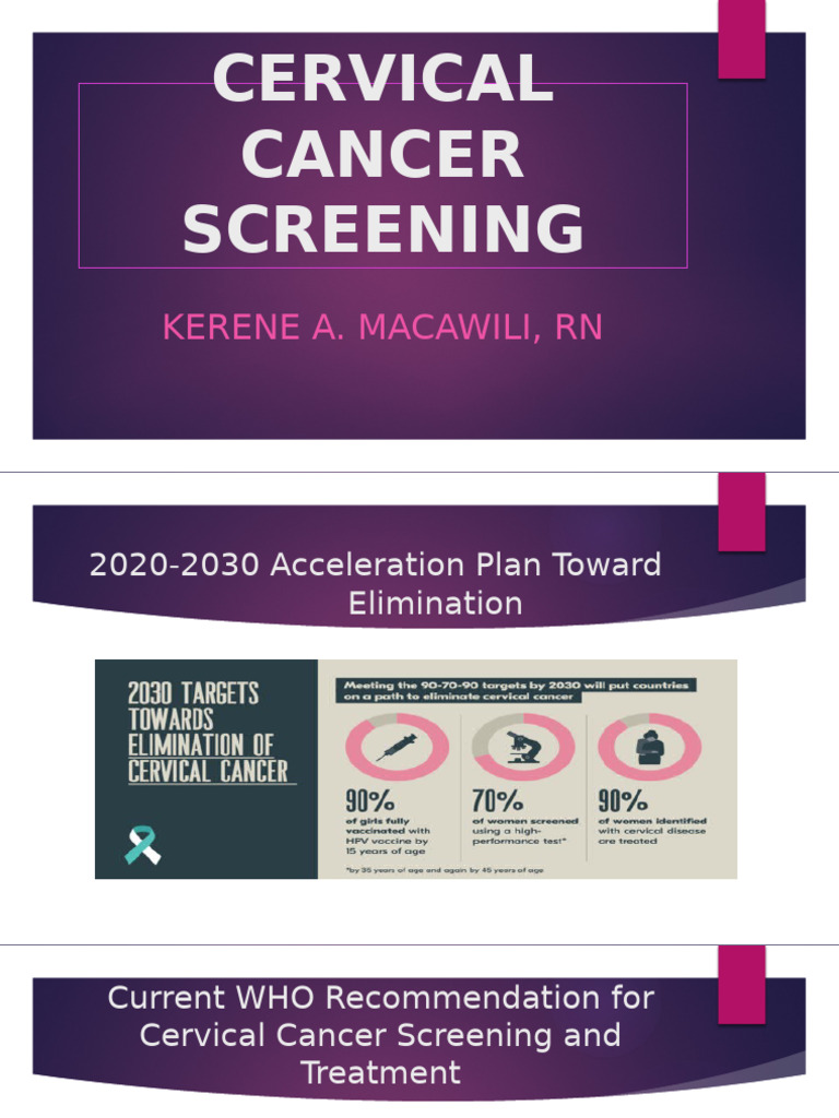 Cervical Cancer Screening Procedures | PDF | Cervical Cancer | Medical ...