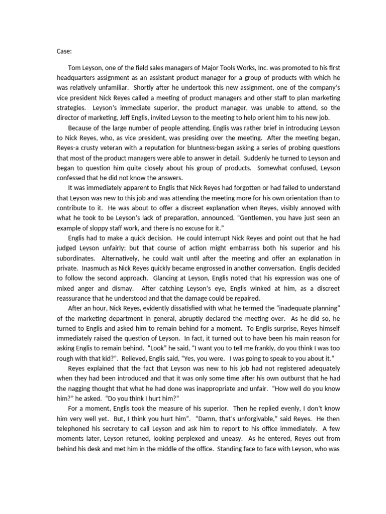 Case Analysis Midterm Exam | PDF