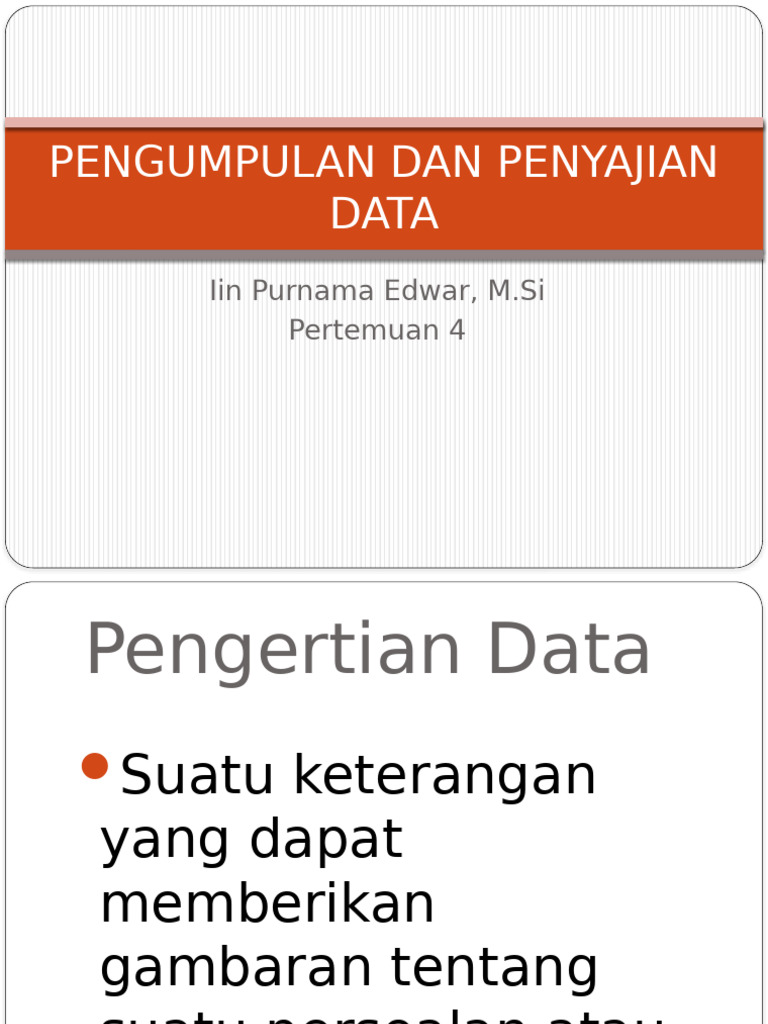 Pengumpulan Dan Penyajian Data | PDF