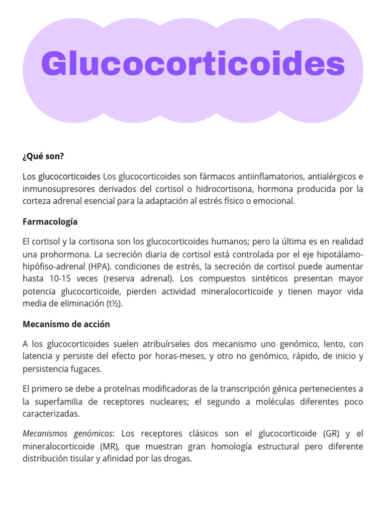 Glucocorticoides | PDF | Glucocorticoides | Droga anti-inflamatoria ...
