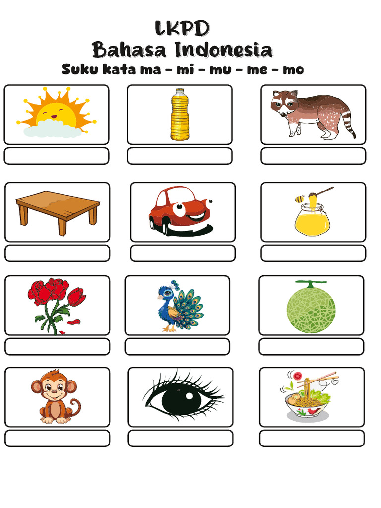 LKPD-suku Kata Mamimumemo | PDF