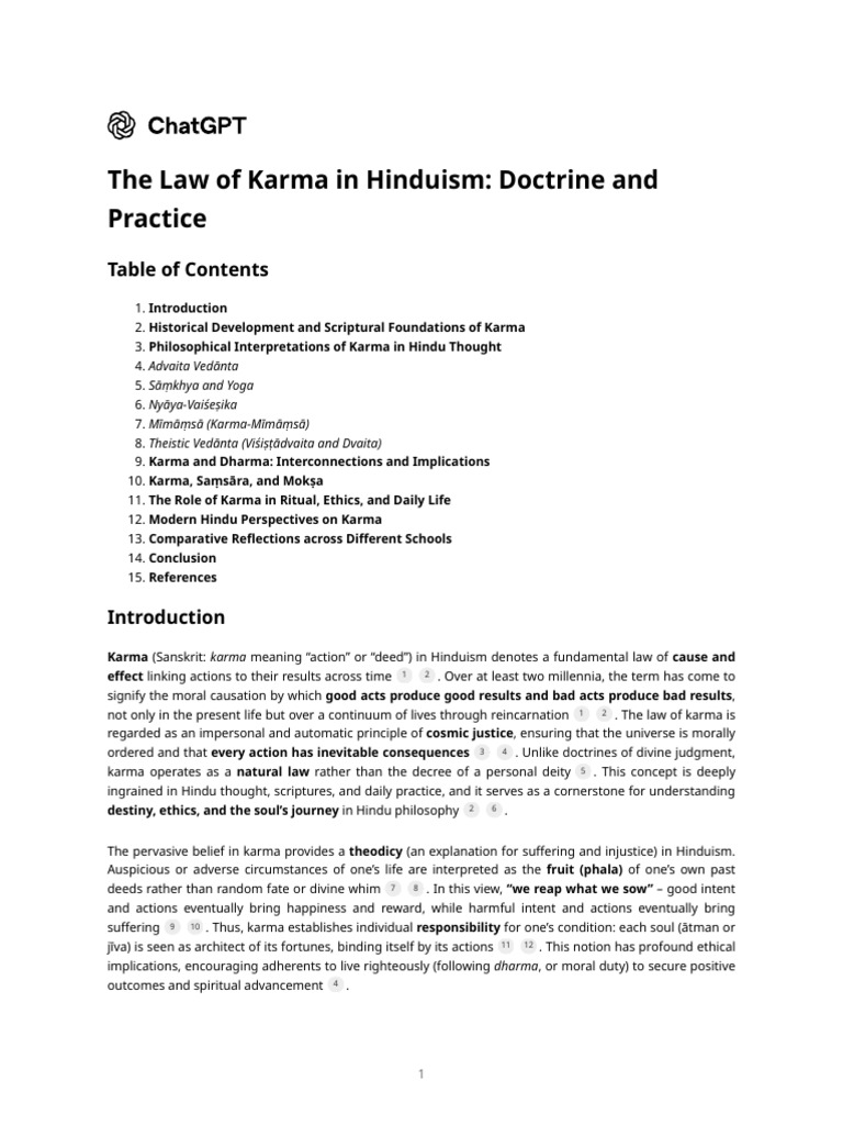 Understanding Karma in Hinduism | PDF | Karma | Moksha