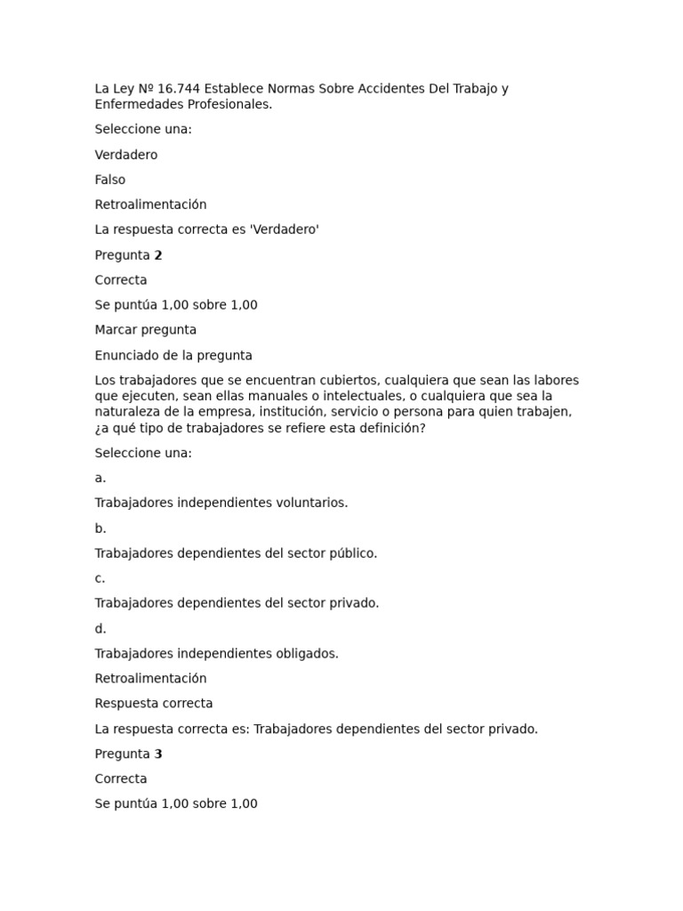 Prueba Modulo 1 Prevencion | PDF | Seguridad y salud ocupacional | Higiene Ocupacional