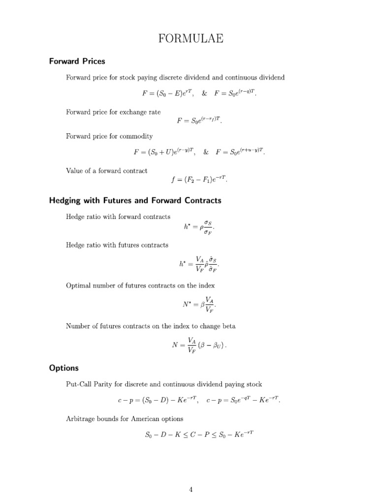 Formulae | PDF