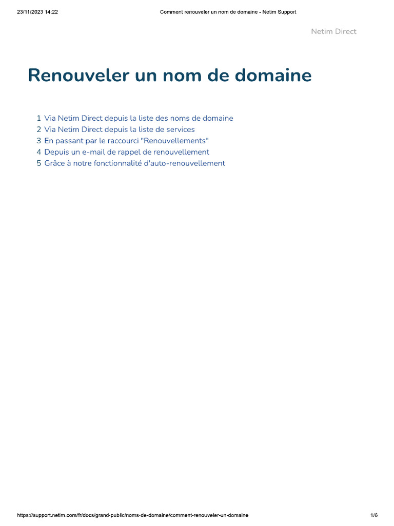 3-Renouveler Un Nom de Domaine | PDF