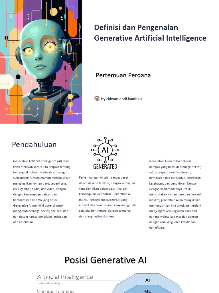 Definisi Generative AI dan VAEs | PDF