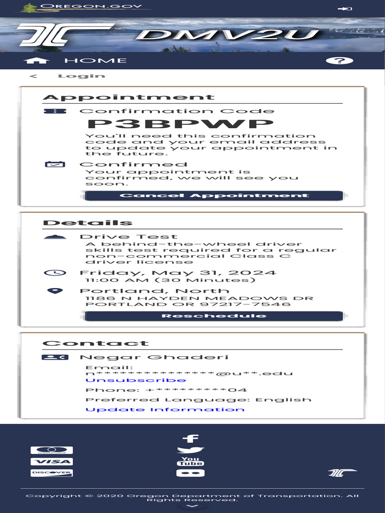 DMV2U - Appointment P3BPWP | PDF