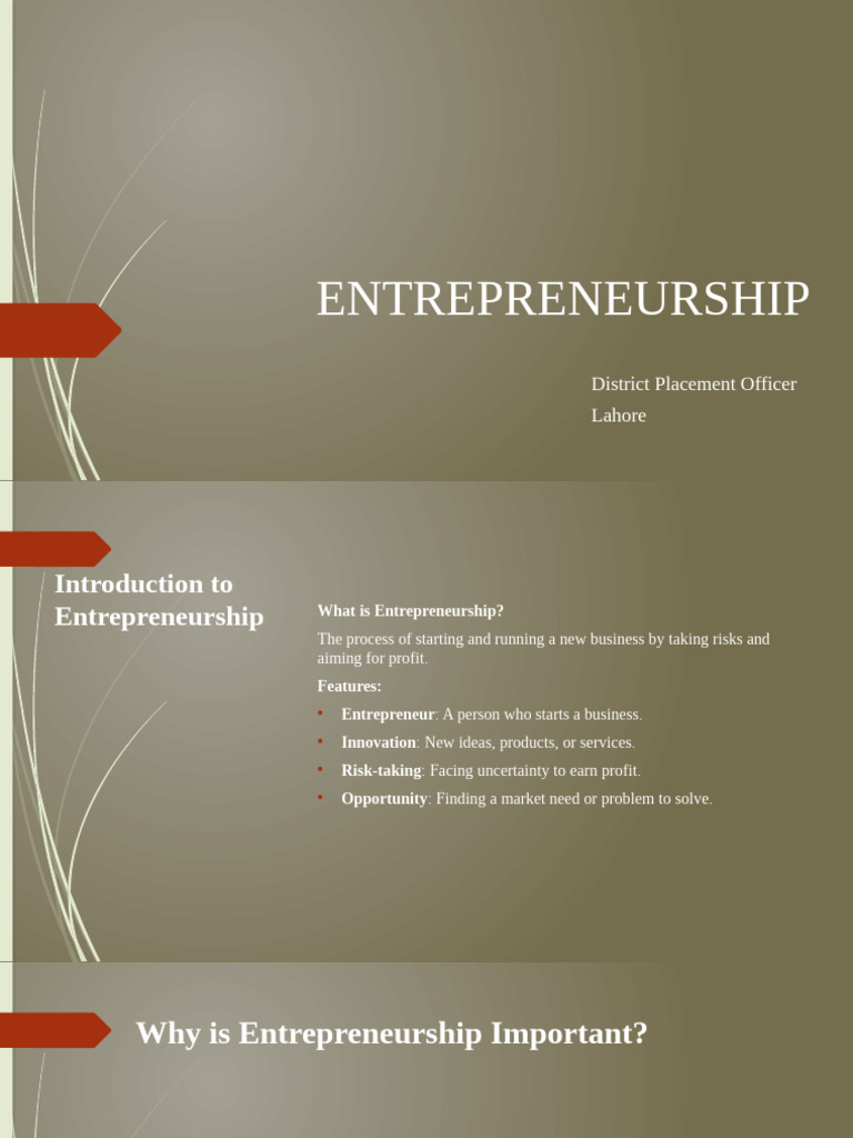 Essentials of Entrepreneurship and Branding | PDF | Entrepreneurship ...