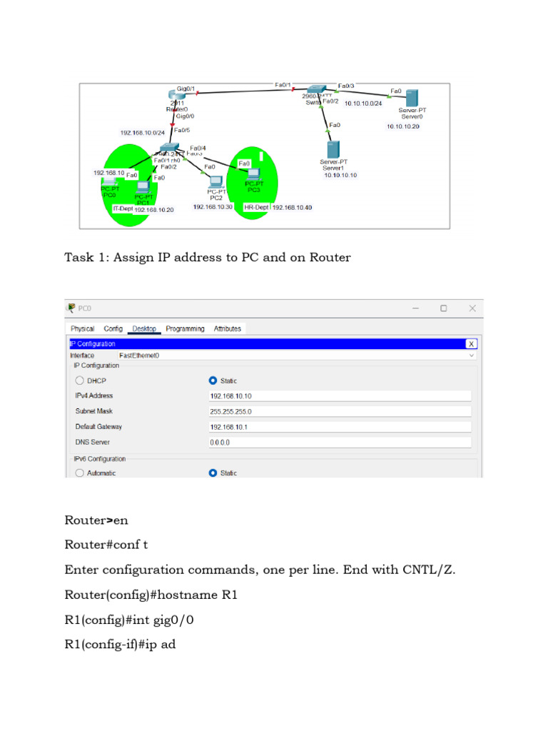 Lab5-1-Configuration of Extended ACL - 2 | PDF