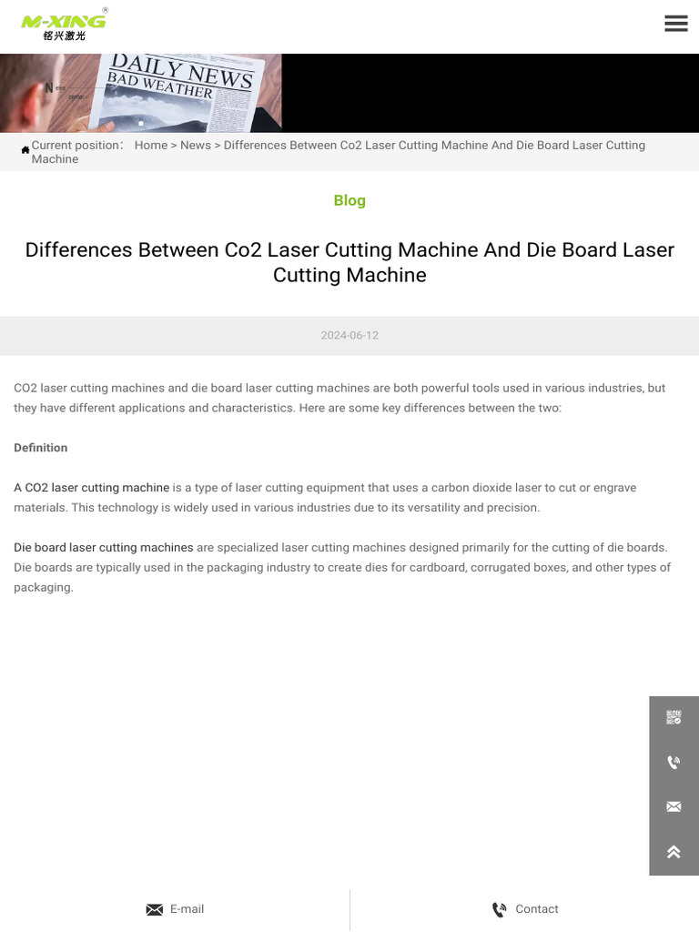 Differences Between Co2 Laser Cutting Machine and Die Board Laser Cutting Machine | PDF | Laser ...