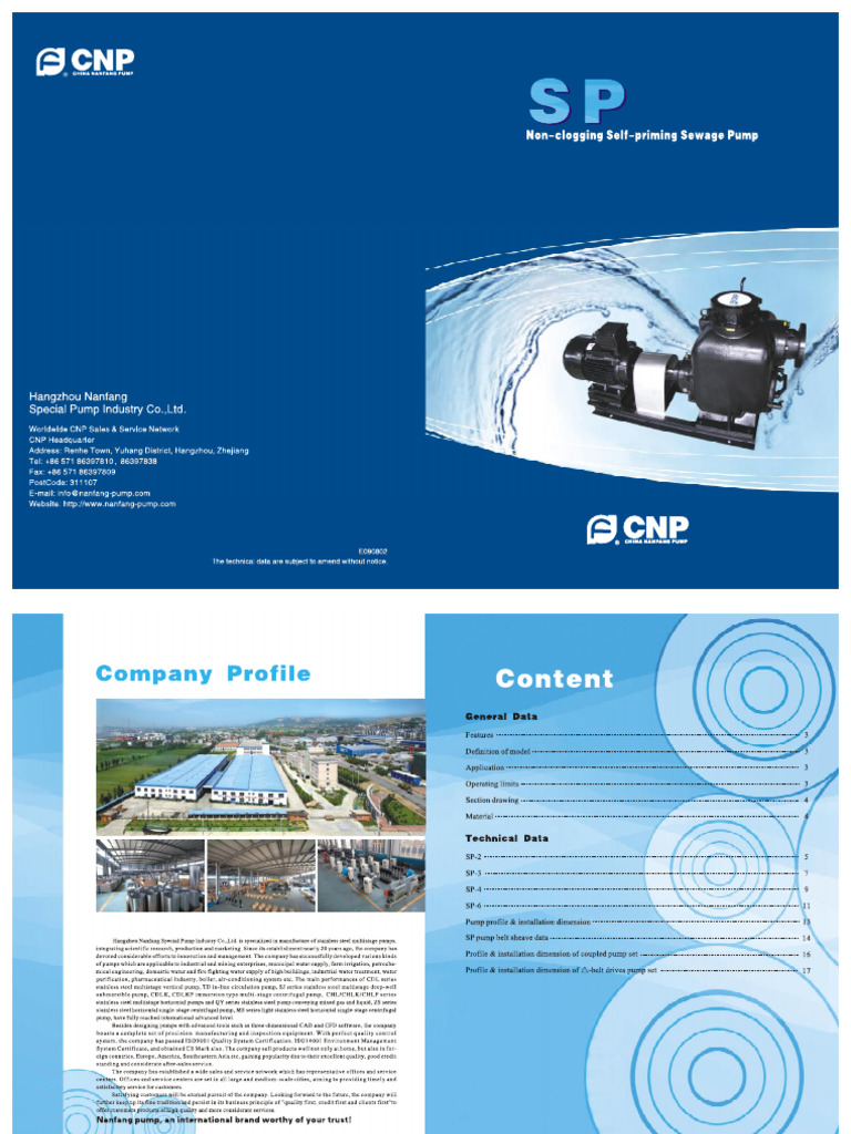 SP Sewage Pump | PDF