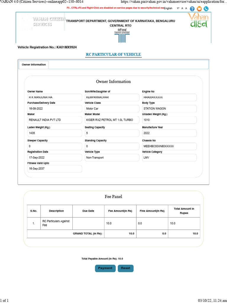 VAHAN 4.0 (Citizen Services)~onlineapp02~150~8014 | PDF | Vehicle ...