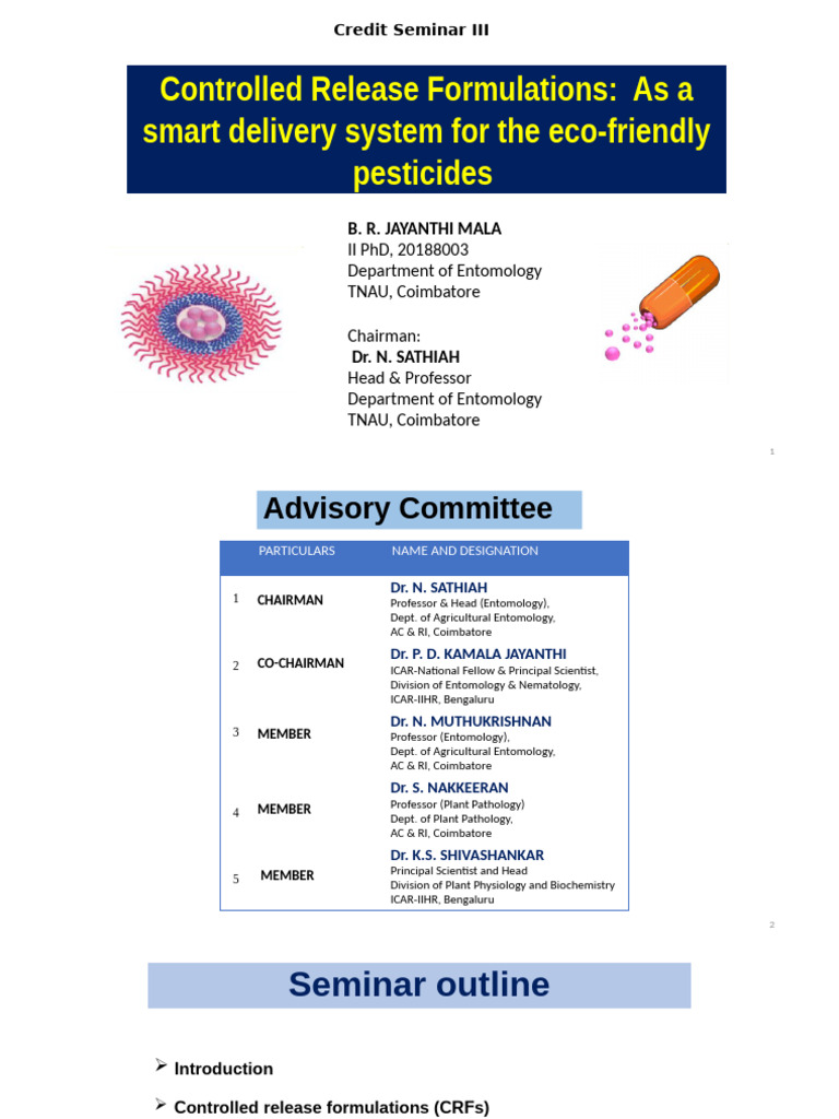 Controlled Release Formulations: As A Smart Delivery System For Eco ...