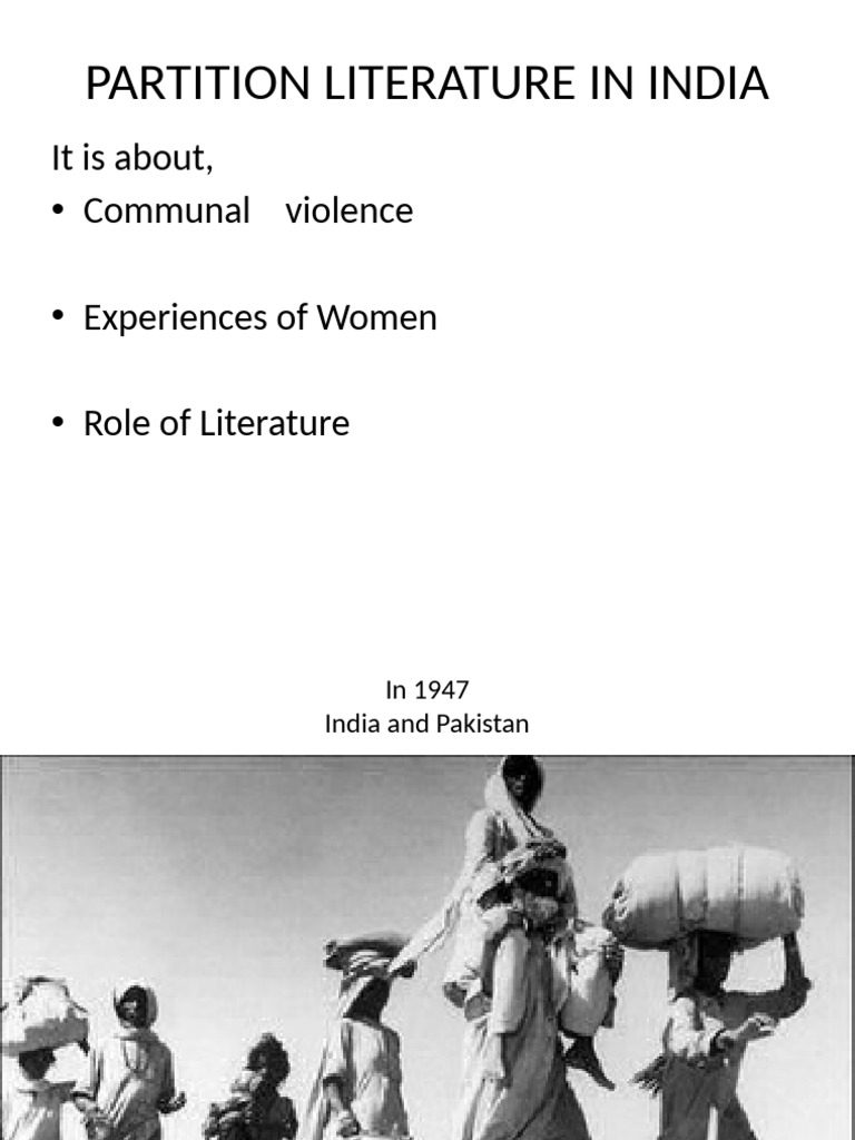 Understanding Partition Literature in India | PDF | Partition Of India