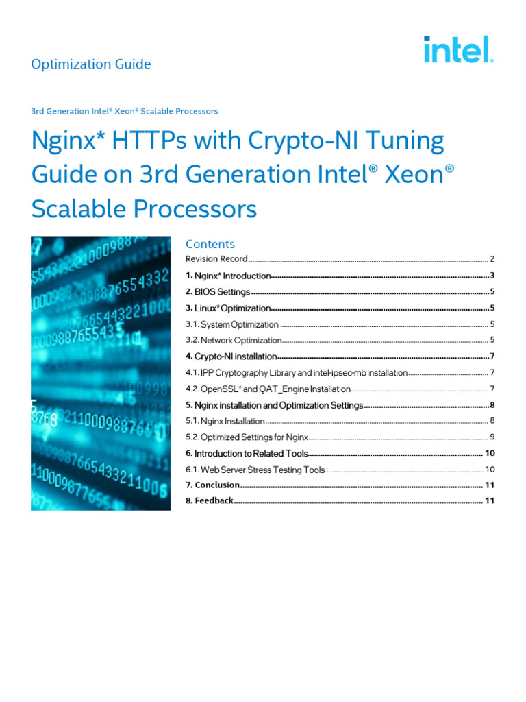 Nginx HTTPs With Crypto NI Tuning Guide On 3rd Generation Intel Xeon Scalable Processors | PDF ...