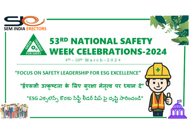 National Safety Week-2024 Banner | PDF