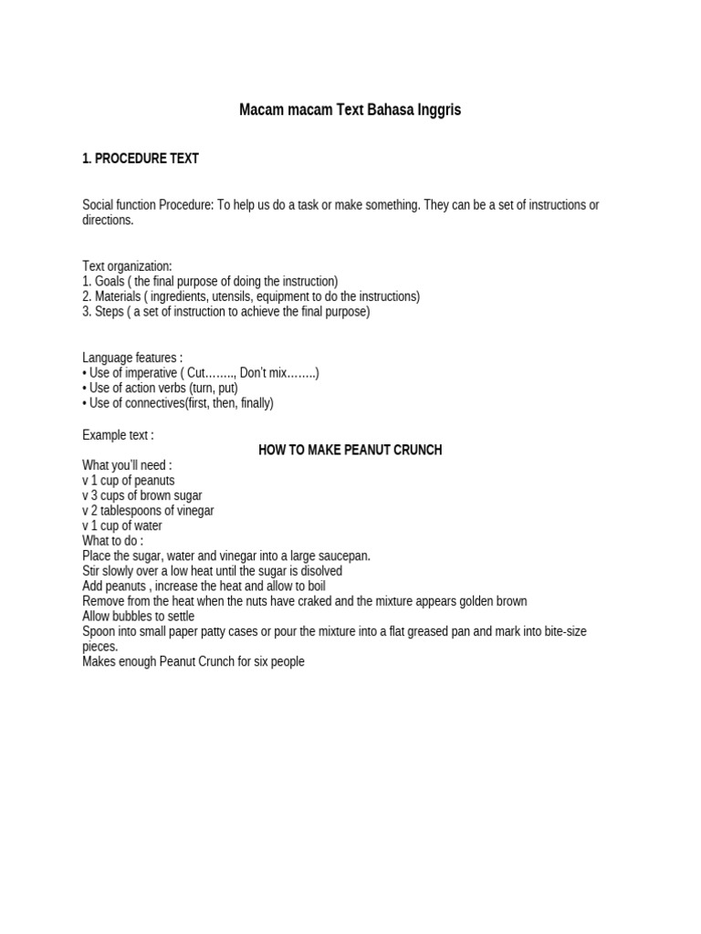 Types of English Texts Explained | PDF