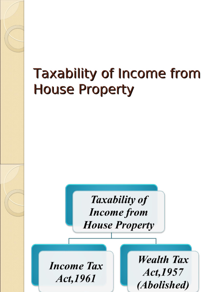 Taxability of Income From House Property 2024 | PDF | Leasehold Estate | Interest