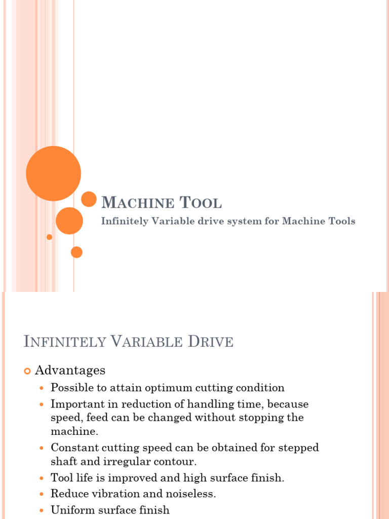 2. Machine Tools drive system | PDF | Pump | Gear