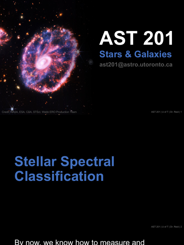 AST201 Winter2025 Class10 Feb06 Stellar Spectral Classification Posting | PDF | Stars | Astronomy