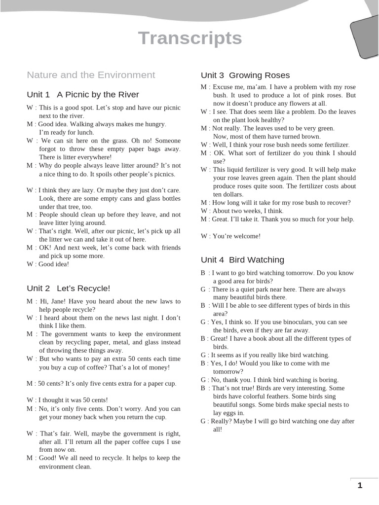 ListeningPracticeThroughDictation 1 Transcripts | PDF | Gold | Water