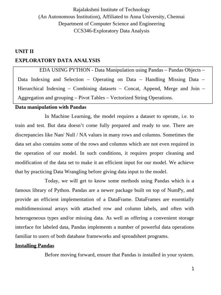 EDA-Unit2 | PDF | Computer Programming | Computing