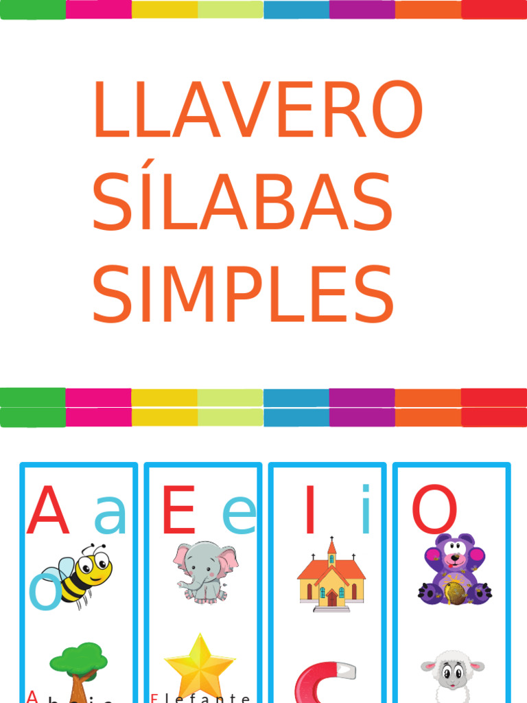 Llavero de Sílabas para Imprimir | PDF