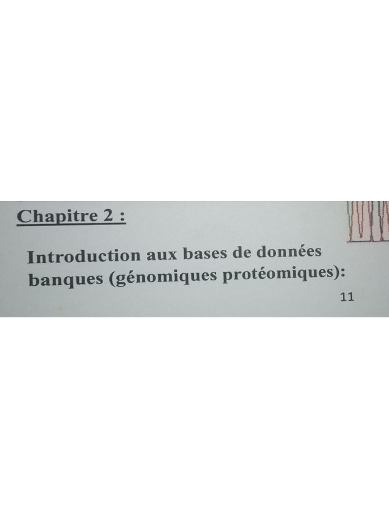 Chap2 Bioinformatique | PDF