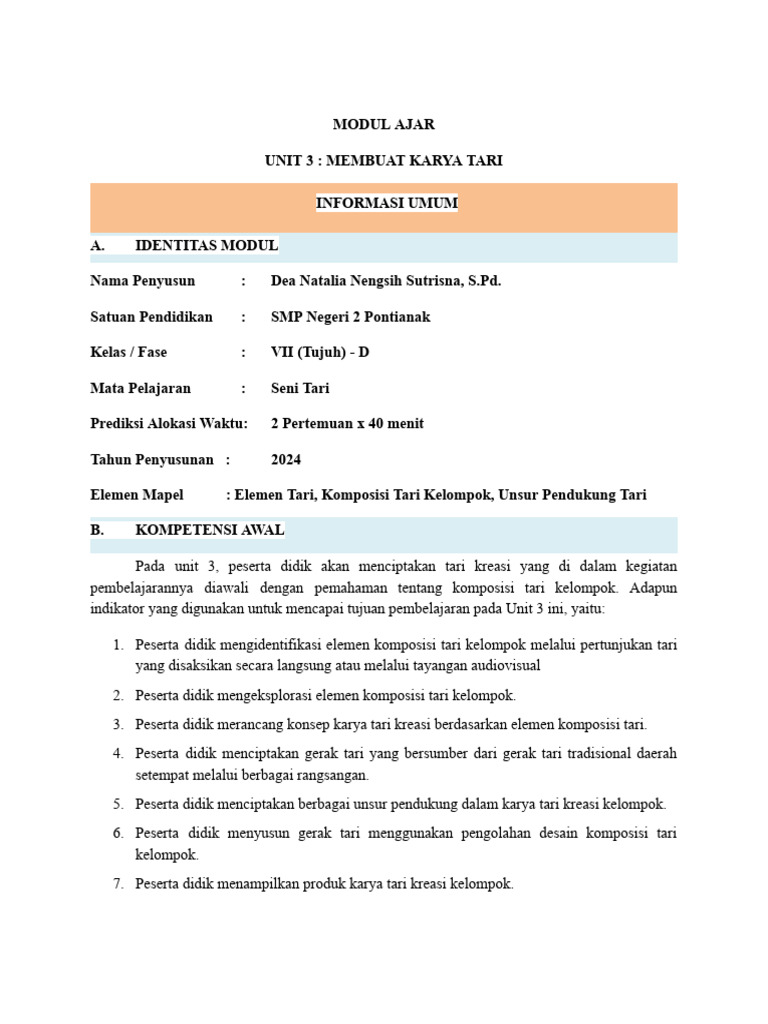 Modul Ajar Sbu | PDF
