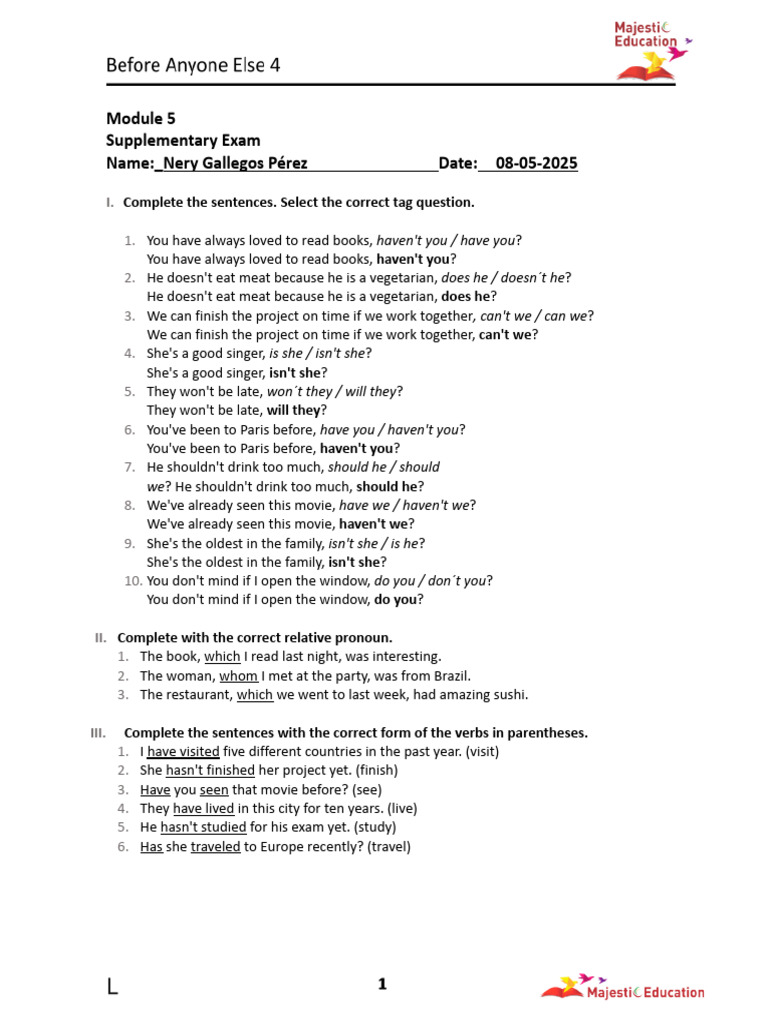 EvaluationModule5 Nery gallegos | PDF