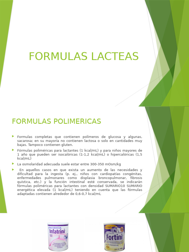 Formulas Lacteas | PDF | Amamantamiento | Dieta