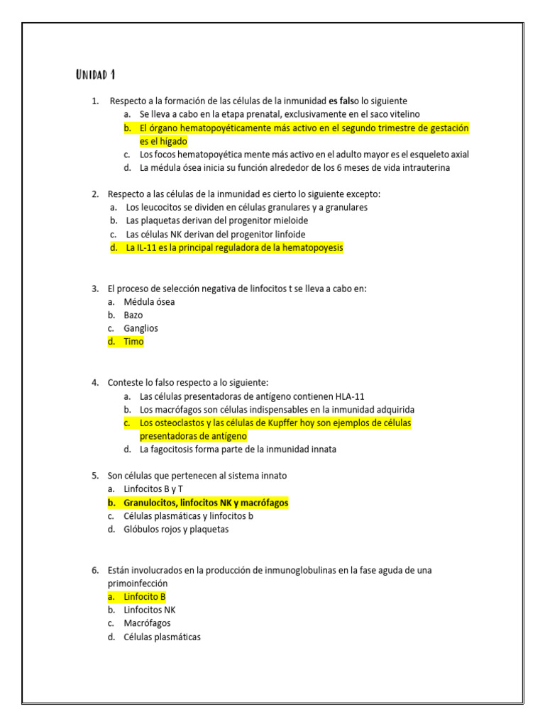 Resumen Inmunologia | PDF | Sistema complementario | Sistema inmune