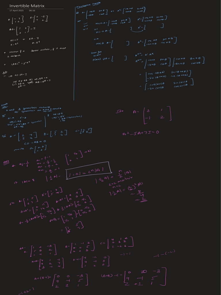 Invertible Matrix | PDF