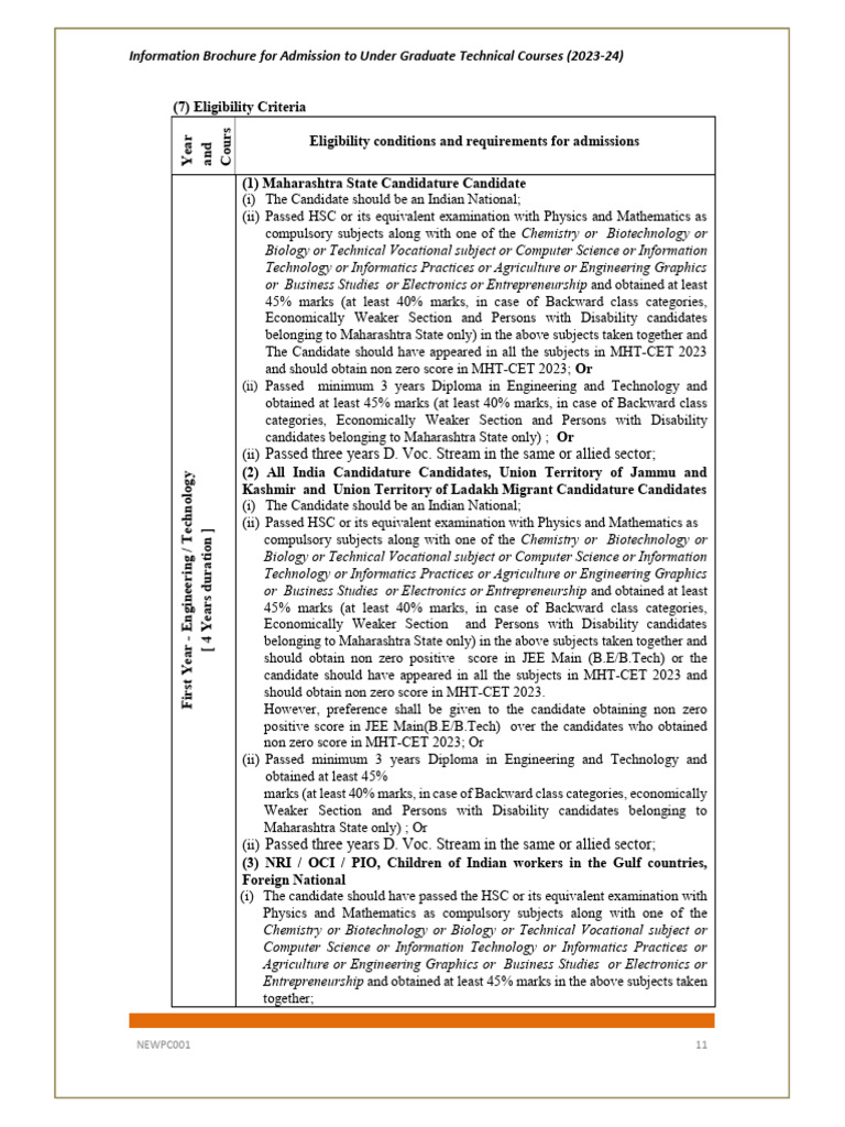 Information Brochure For A Corse in Indian University Based in India | PDF | Computer Science ...
