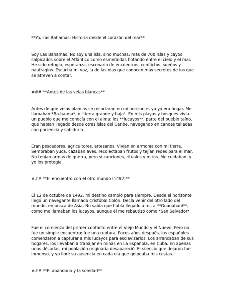 La Historia de Bahamas | PDF | Piratería | Las Bahamas