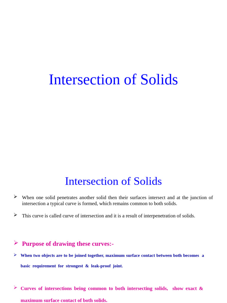 10-Intersection of Solids | PDF | Geometric Objects | Geometry