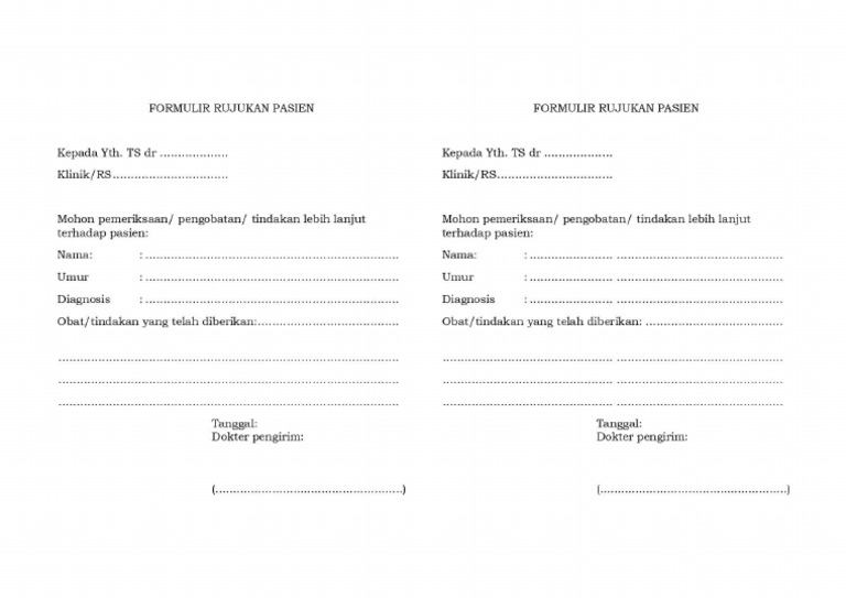 FORM RUJUKAN | PDF