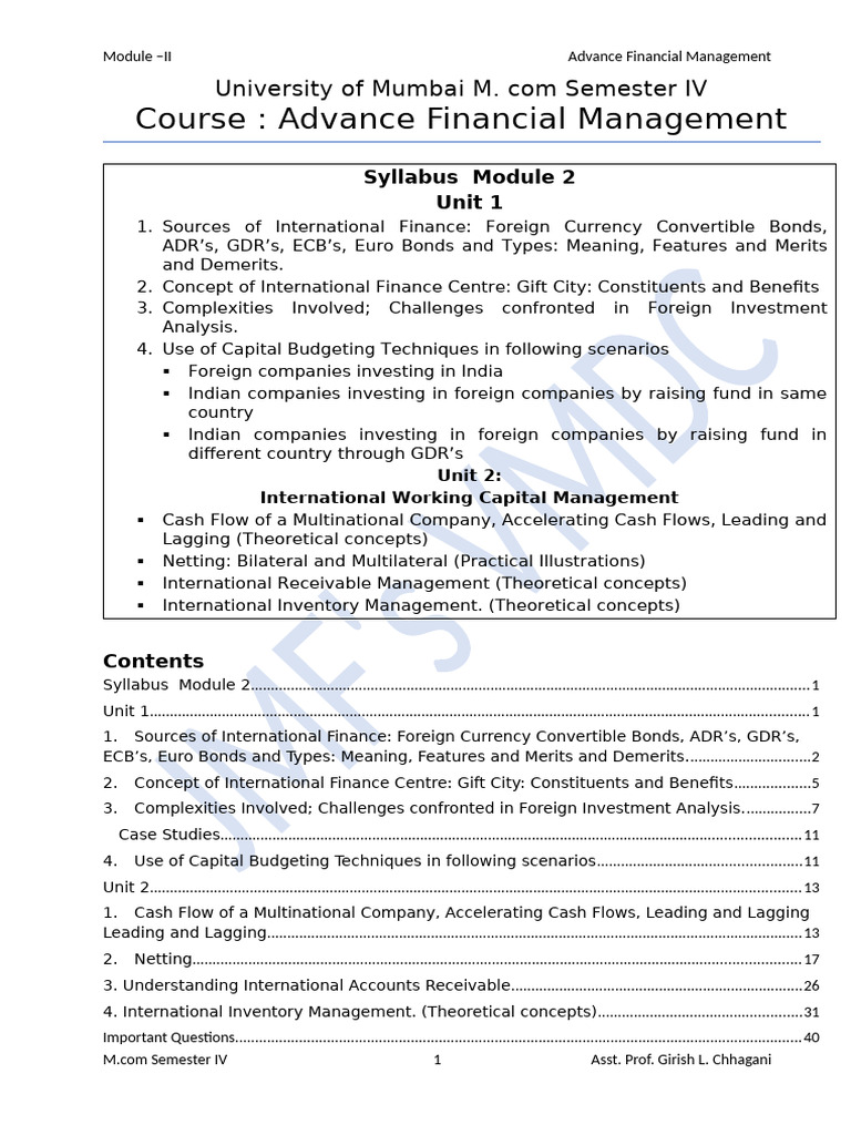 Module 2 final | PDF | American Depositary Receipt | Bonds (Finance)