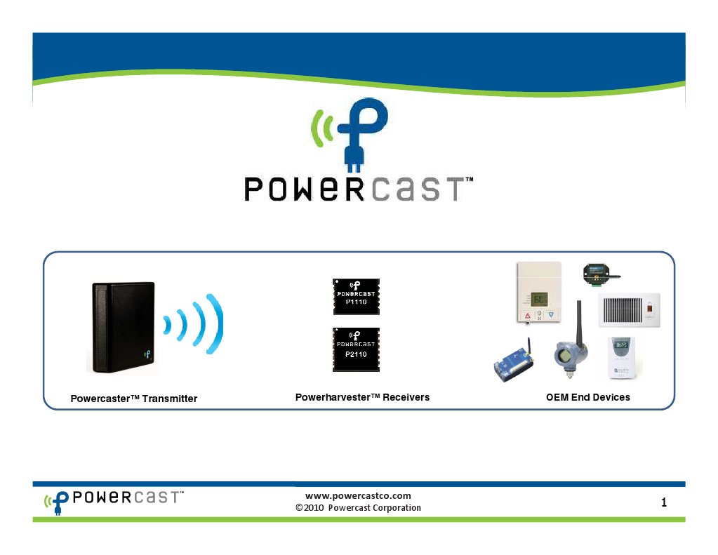 Powercast Overview | Transmitter | Antenna (Radio)
