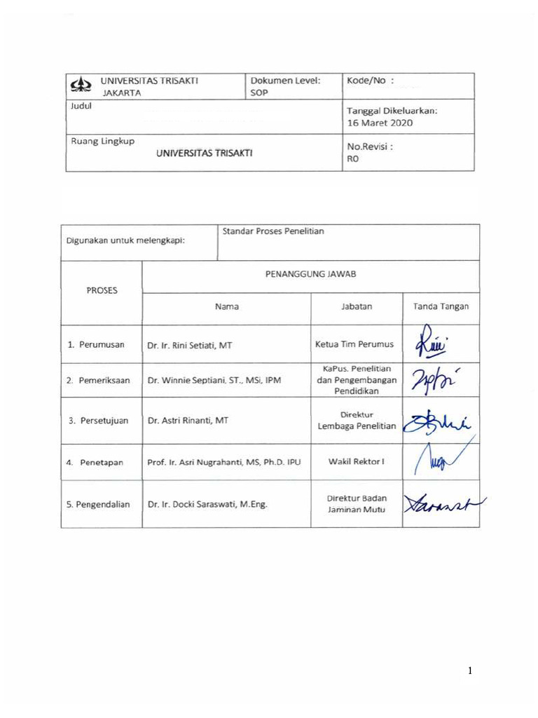Sop Seminar Pembahasan Proposal | PDF