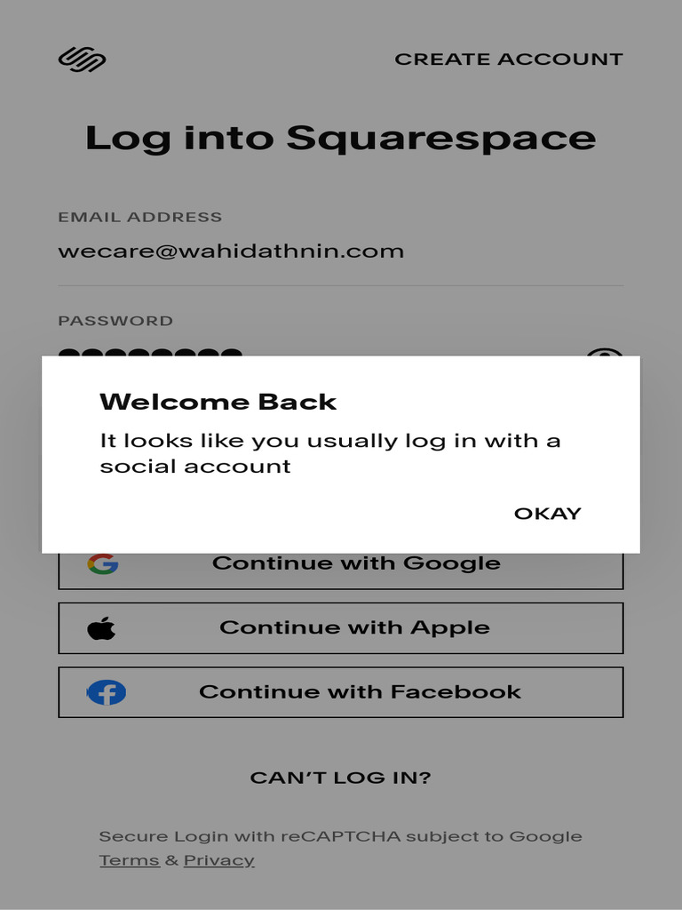Squarespace - Login | PDF