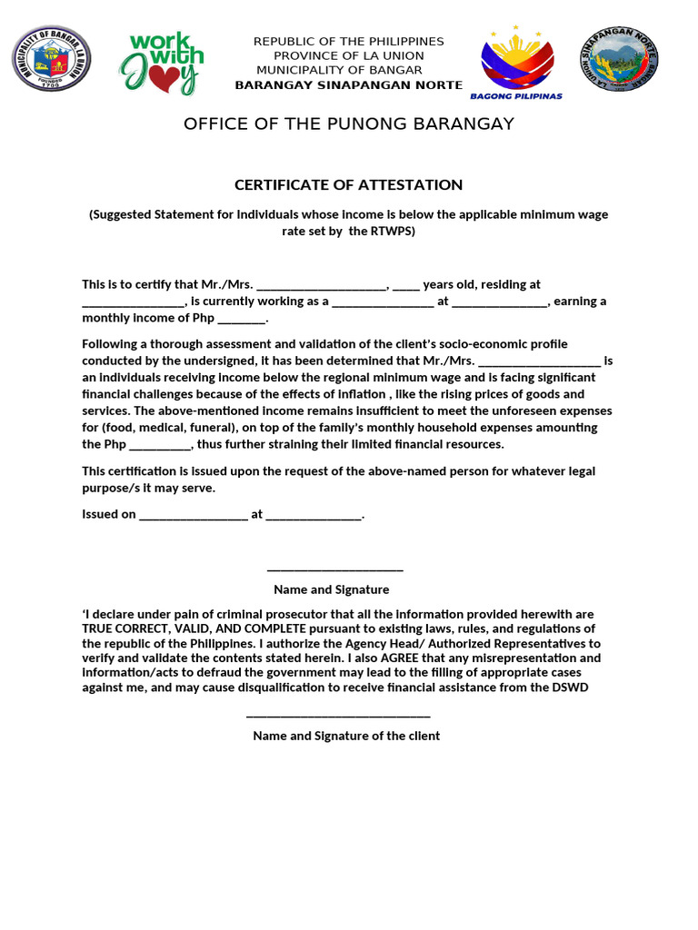 Certificate of Attestation | PDF