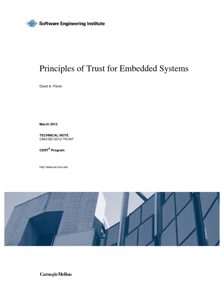 Principles of Trust For Embedded Systems | PDF | Trust (Emotion ...