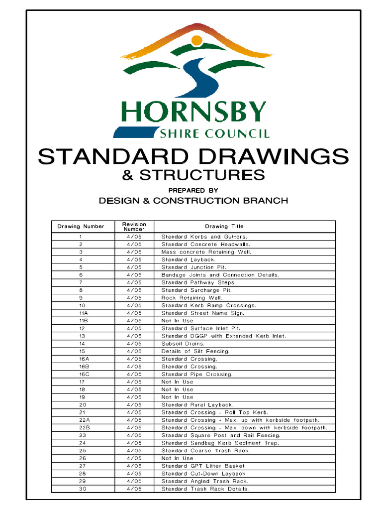 HSC Standard Drawings | PDF