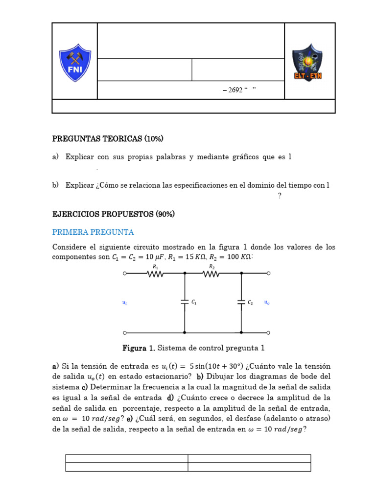 Práctica No2-ELT2692 l-2025 | PDF | Sistema de control | Ingeniería Informática
