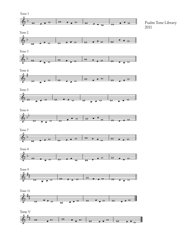 Psalm Tone Library 2011 | PDF