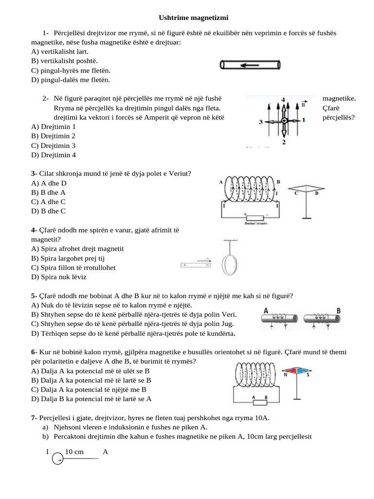 Ushtrime Per Magnetizmin | PDF