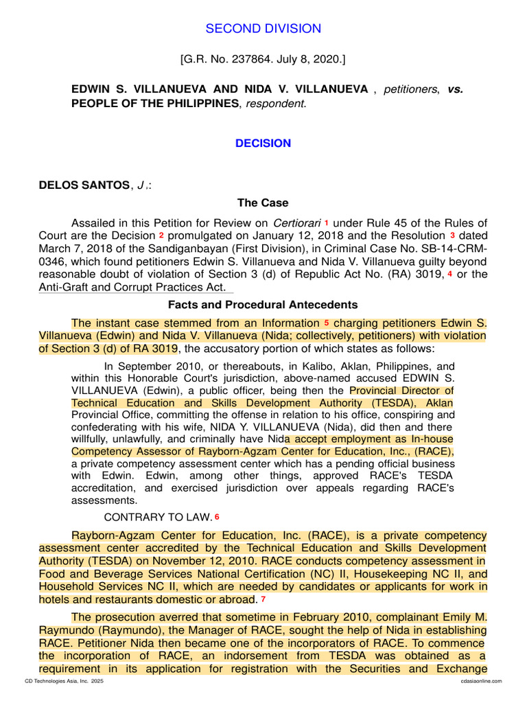 Villanueva v. People | PDF | Common Law | Judiciaries