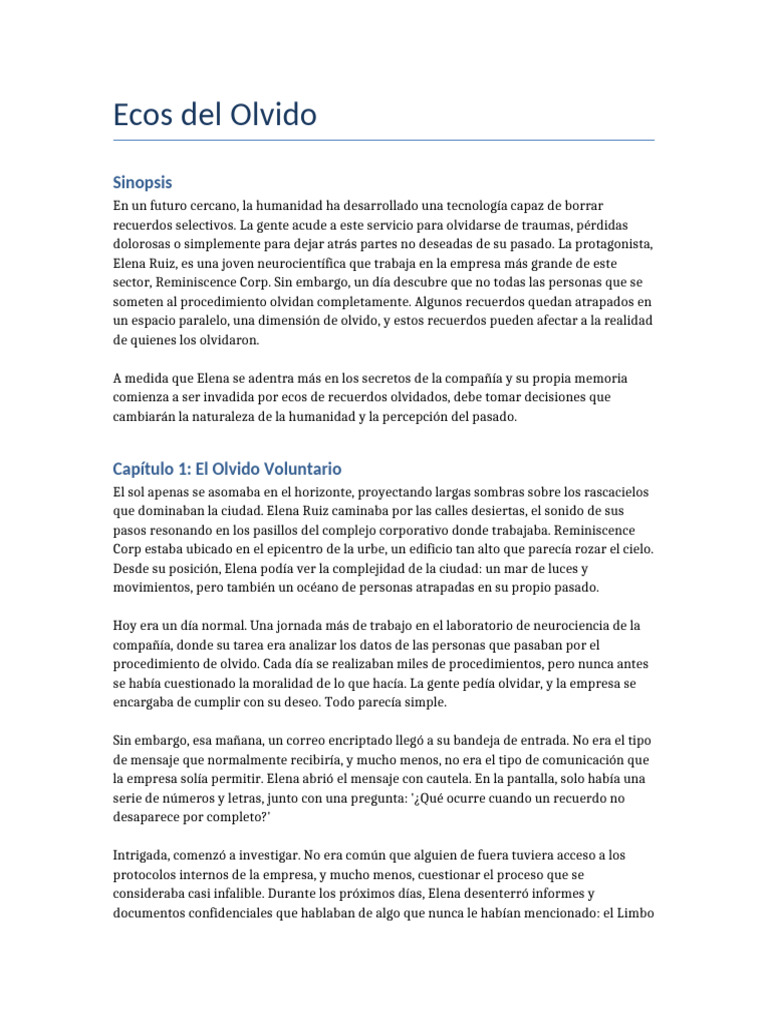 Ecos Del Olvido | PDF
